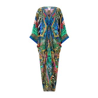 Camilla Femme, Robes, Multicolore, Taille: ONE Size Kaftan &agrave; col en V ajour&eacute; Animal Alchemy