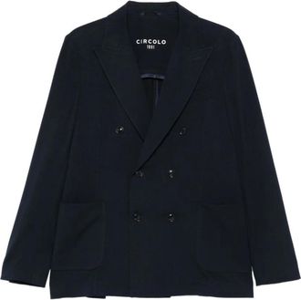 Circolo 1901 Homme, Vestes, Bleu, Taille: XL Blazer Crois&eacute;