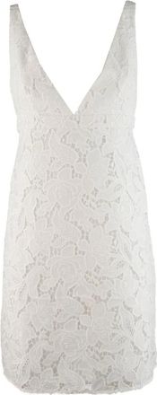 Michael Kors Femme, Robes, Blanc, Taille: 36 FR Mini Robe en Dentelle Florale C&ocirc;tel&eacute;e