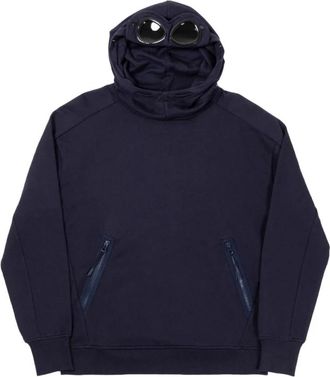 C.P. Company C.p. Company, Homme, Sweatshirts et sweats &agrave; capuche, Bleu, Taille: M Diagonal Raised Fleece Goggle Sweat &agrave; capuche