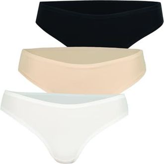 Ath&eacute;na Lot de 3 Slips Femme Ecopack Micro - Confort et Naturalit&eacute; du Coton Stretch Ultra Doux - Label Oeko-TEX Standard 100