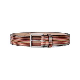 Paul Smith Mehrfarbiger Lederg&uuml;rtel mit Streifen - - Accessories - Herren - Mehrfarbig - 75 CM