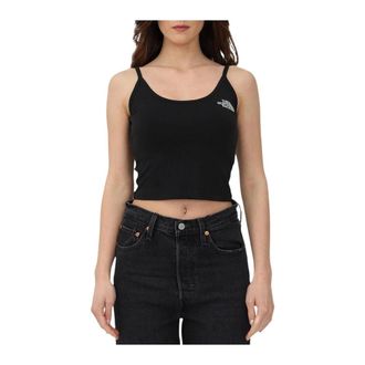 The North Face Femme, Tops, Noir, Taille: 36 FR D&eacute;bardeur &agrave; Bretelles et Col Rond en M&eacute;lange de Coton