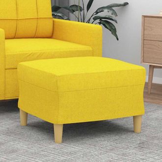 vidaXL Fu&szlig;hocker Hellgelb 60x50x41 cm Stoff Vidaxl