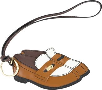 Miu Miu Penny Loafer Leder-Schl&uuml;sselanh&auml;nger - - Bags - Damen - Braun - ONE SIZE