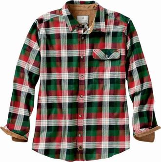 Legendary Whitetails Buck Camp Chemise en Flanelle boutonnée, Plaid Alpine Mountain, L Homme