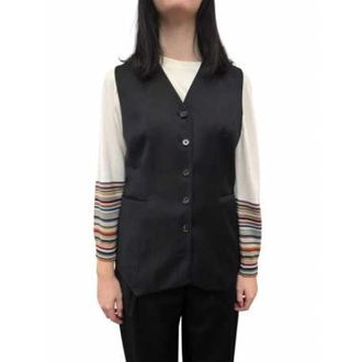 Paul Smith Femme, Vestes, Noir, Taille: 38 FR Gilet de costume en flanelle
