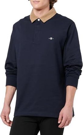 GANT Cord Collar Heavy Rugger Polo, Bleu, 4XL Hommes
