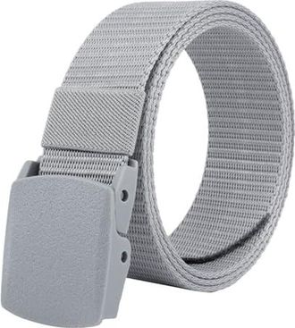 Generic Ceintures en nylon pour homme - Style décontracté - Avec boucle automatique - Sans trous - Clip de ceinture de rechange pour homme, gris, taille uniqu