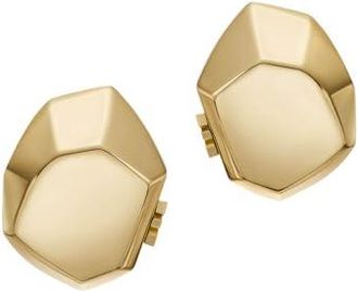 Emporio Armani Boucles doreilles en laiton à fermoir en forme de poteau pour femmes