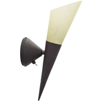 Lindby Lindby - Wandleuchte Alva, rostfarben, Glas, 34 cm hoch, E14 - rost, creme