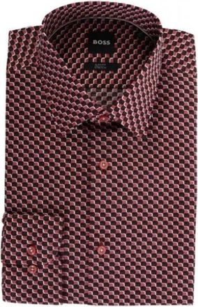 HUGO BOSS Homme, Chemises, Rouge, Taille: L Boss - Chemises > Chemises habill&eacute;es