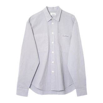 Soulland Albert Garment Dye Shirt - - Blouses & Shirts - Damen - Grau - M/L