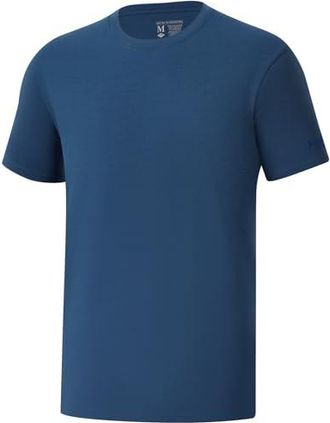 Bassdash T-Shirt à Manches Courtes en mélange de Coton Ultra Doux pour Homme avec Protection Solaire UPF 50+ léger et rafraîchissant décontracté