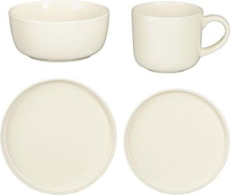 MiCa Decorations Mica Decorations Geschirrset f&uuml;r 4 Personen Ozzu off white 16-tlg. Teller-Set