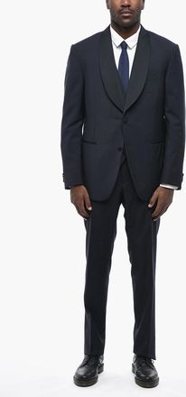 Corneliani 3-teiliger Anzug aus reiner Schurwolle mit Schalkragen aus Satin Corneliani