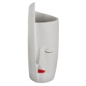 Garneck Harzvase Mit Gesicht Modern Dekorative Blumenvase F&uuml;r Zuhause Stabile Tischvase Klein Leicht F&uuml;r Kunst Und Frischblumen