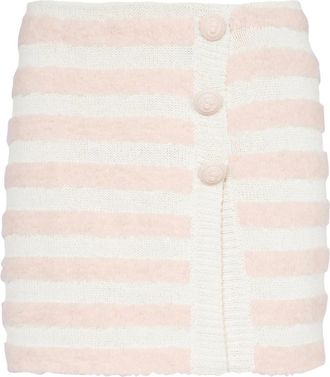 Balmain Femme, Jupes, Rose, Taille: 40 FR Short Jupe Trap&egrave;ze en Tweed Ray&eacute;