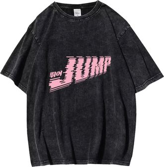 Generic Deadline Baumwoll-T-Shirt 2025 World Tour Grafik-Support Loose Jump Washed Shirt(D,2XL)