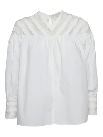 Sandro blouse pre-owned à volants - Blanc