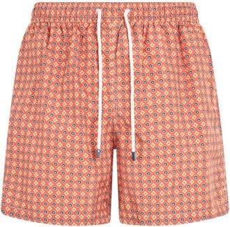Fedeli Homme, Maillots de bain, Orange, Taille: 2XL Madeira Swim Shorts