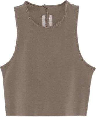 Rick Owens Femme, Tops, Brun, Taille: 36 FR Top Cropped Tank Dust