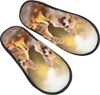 Generic Slippers Chien Corgi Mignon Anti Odeur Pantoufles Lavables Chaussons Pour Hôtels Outdoor Voyage M