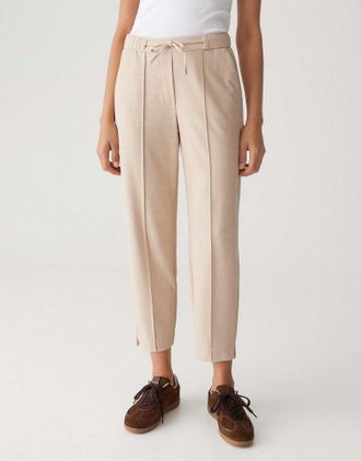 OPUS Schlupfhose MYHA ICONIC aus leichtem Viskosemix Mid Rise, Ankle, meliertes Muster