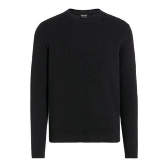 Ermenegildo Zegna Maglia girocollo in Oasi Cashmere - - Knitwear - Herren - Schwarzk - 5XL