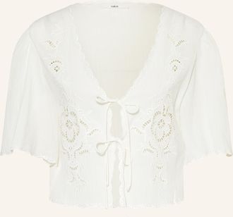 BA&SH Ba&Sh Bluse Olaya Aus Lochspitze weiss