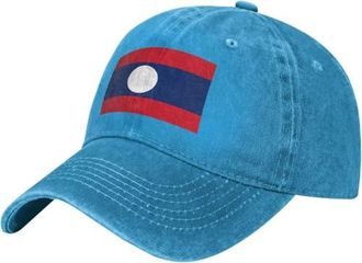 Generic Casquette Drapeau du Laos Casquettes Protégeant Soleil Solaire Cap Réglable pour Golf Course À Pied Femme