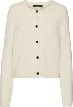 Vero Moda Vero Moda Vmnovah LS O-Neck Button Cardi GA Noos Pull Cardigan Bouleau XXL pour Femme, Bouleau, XXL