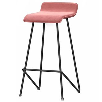 Generic Samt-Barhocker, Tresenhocker mit Metallbeinen und Fu&szlig;st&uuml;tze, 26/30 Zoll gepolsterte Barst&uuml;hle, hohe St&uuml;hle f&uuml;r K&uuml;cheninsel und Esszimmer