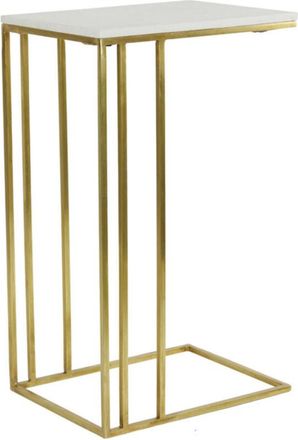 Light & Living Light&living - Beistelltisch Roshan wei&szlig;er Marmor antikes Bronze