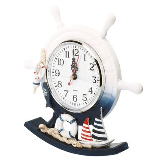 Cabilock 1st&uuml;ck Mediterrane Tischuhr Im Kreativen Design Stille Uhr F&uuml;r Zuhause Als Wohnaccessoire Schreibtischdekoration Oder F&uuml;r Freunde F&uuml;r Wohnzimmer Und B