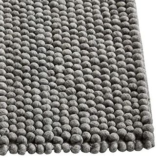 HAY Peas Teppich, Wolle, 240x170cm, Mittelgrau