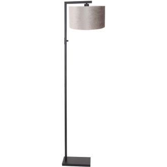 Steinhauer Stehlampe - Stang - schwarz - metall veloursstoff - - Steinhauer