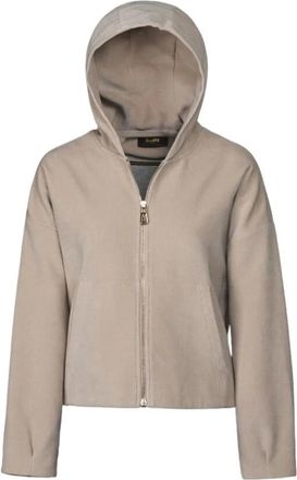 Moorer Femme, Sweatshirts et sweats &agrave; capuche, Beige, Taille: 36 FR SweaT-shirt &agrave; capuche Ambeta