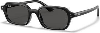 Ray-Ban Sonnenbrillen Polished Black Fassung Glas Polarisiert 49-22