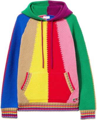 Pucci Hoodie in Colour-Block-Optik - Rot