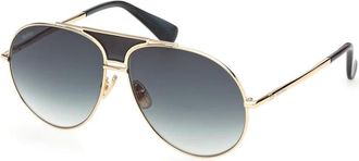 Max Mara Lunettes de soleil aviateur - Femme - Accessoires - Jaune - Taille: 58 MM