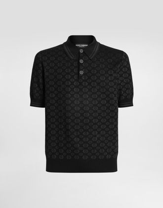 Dolce & Gabbana Micro-dot Stitch Polo Shirt - Mann Strickwaren Multicolor 50