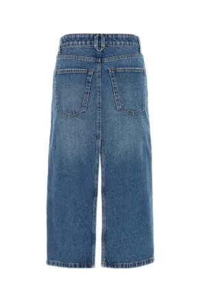 Stella McCartney Womens Denim Skirt Vintagebluedenim Exterior: Cotton Gonne