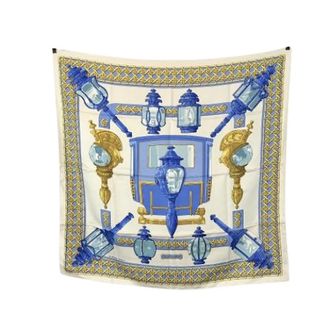 Herm&egrave;s unisex, Pre-owned, Multicolore, Taille: ONE Size Pre-owned Feux De Route Carre 90 Silk Scarf