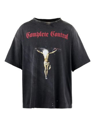 Saint Mxxxxxx t-shirt à slogan imprimé - Noir