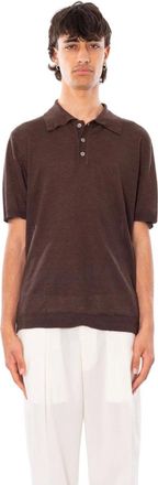 Daniele Fiesoli Homme, Tops, Brun, Taille: 2XL Polo Chemises