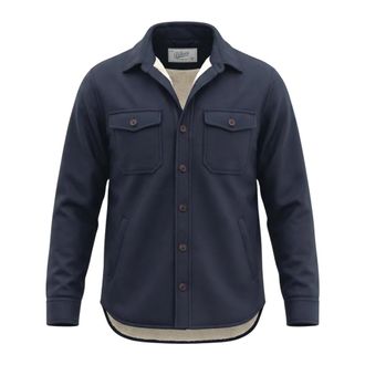 Bl'ker Wool Padded Shirt Denali - - Jackets - Herren - Blau - M