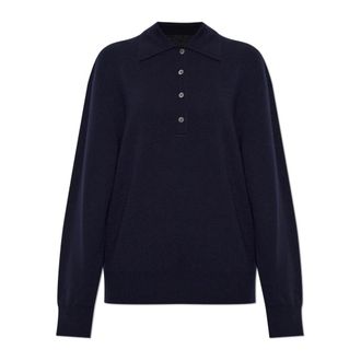 R&oacute;he V-neck Strickware - - Knitwear - Damen - Blau - 2XS