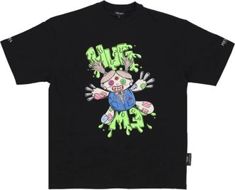 Phobia Archive Homme, Tops, Noir, Taille: M T-shirt avec imprim&eacute; c&acirc;lin