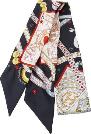 Hermès foulard Dame de Coeur (années 2000) - Bleu